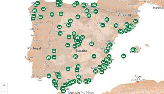 El mapa y el listado de ciudades de más de 50.000 habitantes
