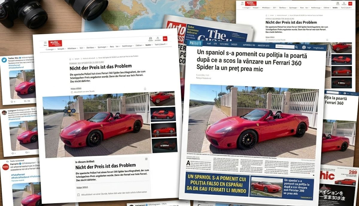 El Ferrari 360 Spider “español” por 30.000 € que da la vuelta al mundo