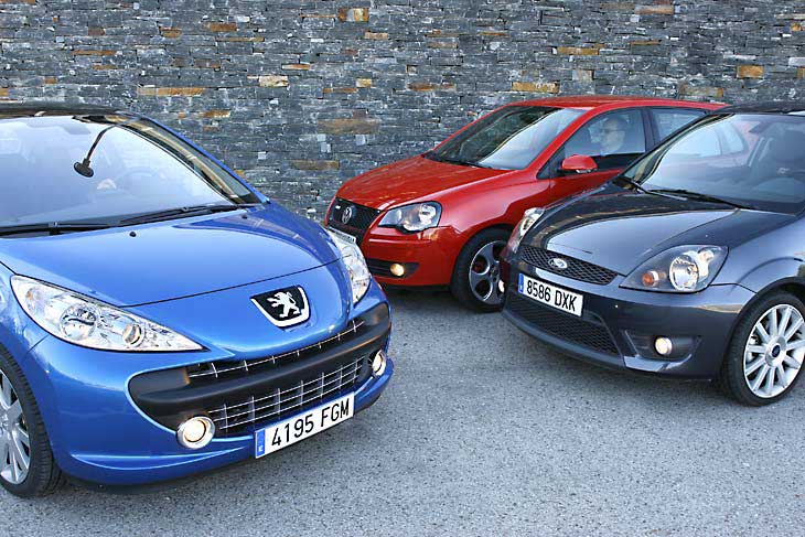VW Polo Gti, Ford Fiesta Coupé ST y Peugeot 207 GT
