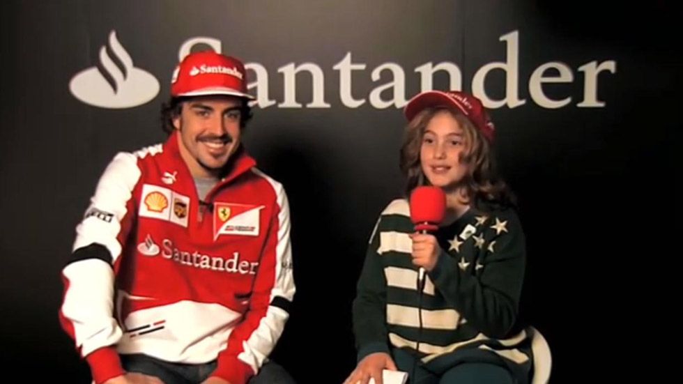 Vídeo: una niña de nueve años entrevista a Fernando Alonso